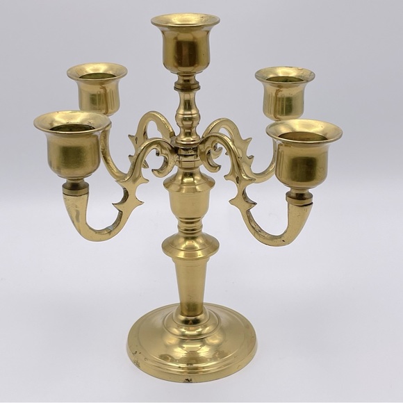 Vintage | Accents | Vintage Brass Candelabra 5 Arms | Poshmark